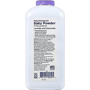 Pure Cornstarch Baby Powder with Lavender and Chamomile (22 oz - 2 Pack)