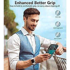 FNTCASE for Galaxy A23 5G|4G Case: Samsung A23 Case Military Drop Protective Heavy Duty Protection Cell Phone Cover with Kickstand | Shockproof Rugged TPU Matte Textured Tough Hybrid Bumper - 6.6inch