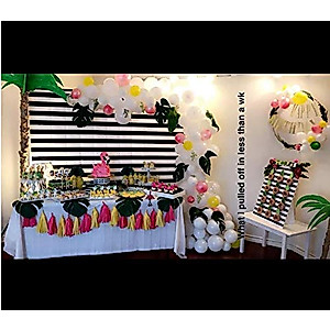 SJOLOON 7X5ft Black and White Stripe Photography Backdrops Birthday Party Decoration Backdrop Photo Studio Booth Background 11077