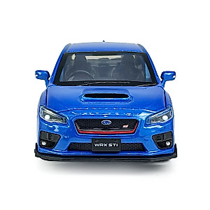 2016 Impreza WRX STI S207 Diecast Model Cars Racing Sports Toy Car 1/32 Scale Metal Children’s Die-cast Vehicles with Light, 4 Doors Open, Hood & Trunk Open, Toys for Boys Gifts Men, Blue