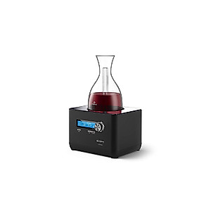 Alpina iFavine iSommelier Smart Electric Super Speed Wine Aerating Decanter Reduces Decanting Time to Seconds Black
