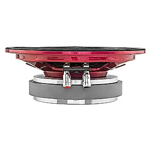 DS18 PRO-SM6.2 Slim Loudspeaker - 6.5", Midrange, Red Steel Basket, 400W Max Power, 200W RMS, 2 Ohms - Premium Quality Audio Speakers - IP66 Water Resistance, Perfect for Motorcycle Applications