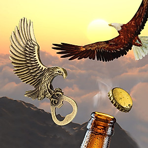LKKCHER Eagle Gifts, Eagle Beer Bottle Opener for Man, Birthday Valentine Father's Day Christmas Gifts for Men Dad Boyfriend Husband Eagle Fan Woman Girlfriend Beer Opener Collector With Gift Box&Card
