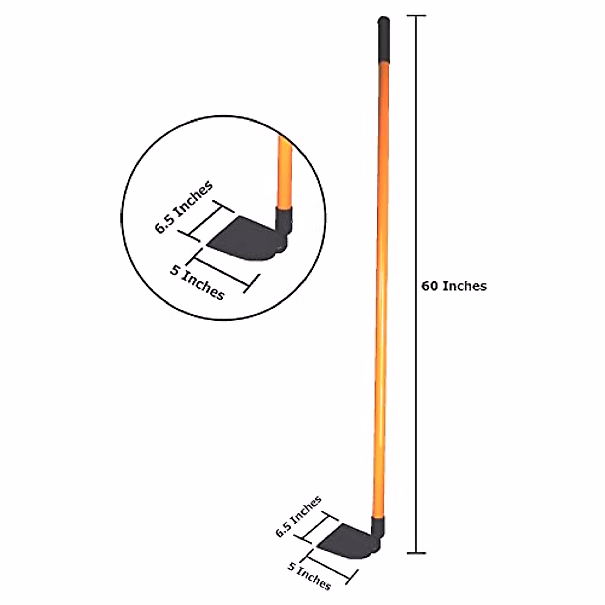 Ashman Garden Hoe (1 Pack)– Sturdy Hand Tiller – Heavy Duty Blade for Digging, Loosening Soil, and Weeding – Rubber Grip Handle for a Strong Hold – Rust Resistant Build.