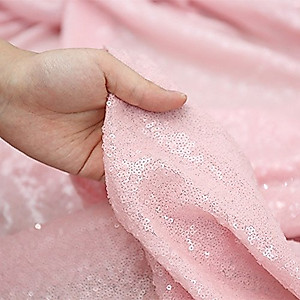 Pink Sequin Curtains 4 Panels 2FTx8FT Sequin Photo Backdrop Wedding Glitter Fabric Backdrops Party Background Photography Drapes