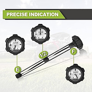 Ranger Gas Cap with Gauge, UTV Fuel Gas Cap Gauge Compatible with Polaris Ranger 400 425 500 700 TM Fuel Gauge # 1240119, Anti-Corrosion Material