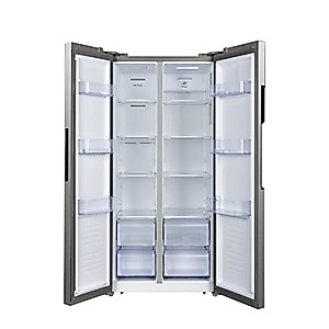 Hamilton Beach HBF1558 15.6 Counter Depth Full Size Refrigerator, Side Doors, Stainless, 15.8 cu ft