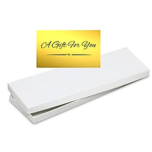 CakeSuplyShop - 4pack Mens Tie/Socks White Gift Wrap Packaging Box with Decorative Stickers