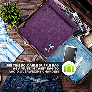 Bago Travel Duffel Bags for Traveling Women & Men- Foldable Weekender Bag - 80L 27" Large Duffle Bag For Travel & Camping Bag - Packable Lightweight Overnight Luggage bag (SnowDepPurple)