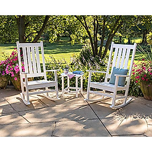 POLYWOOD Vineyard 3-Piece Rocking Set (Black)