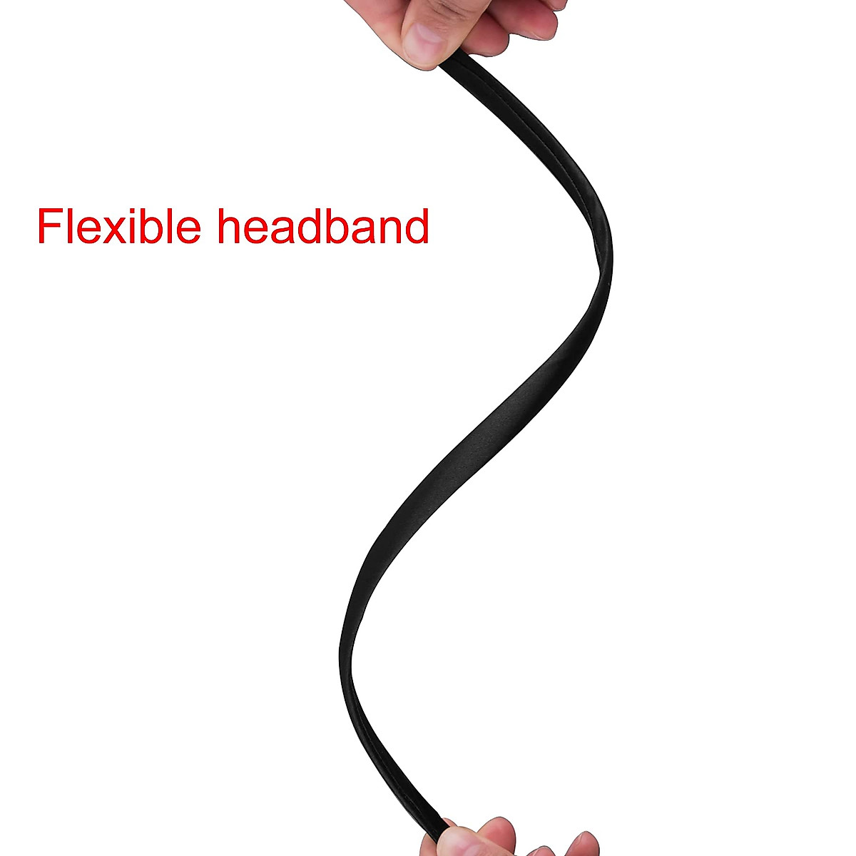 Duufin 40 Pieces Satin Headbands Black Thin Headband Satin Coverd Plain Headband 1cm Craft DIY Headband Black Satin Hair Headbands for Girls and Women