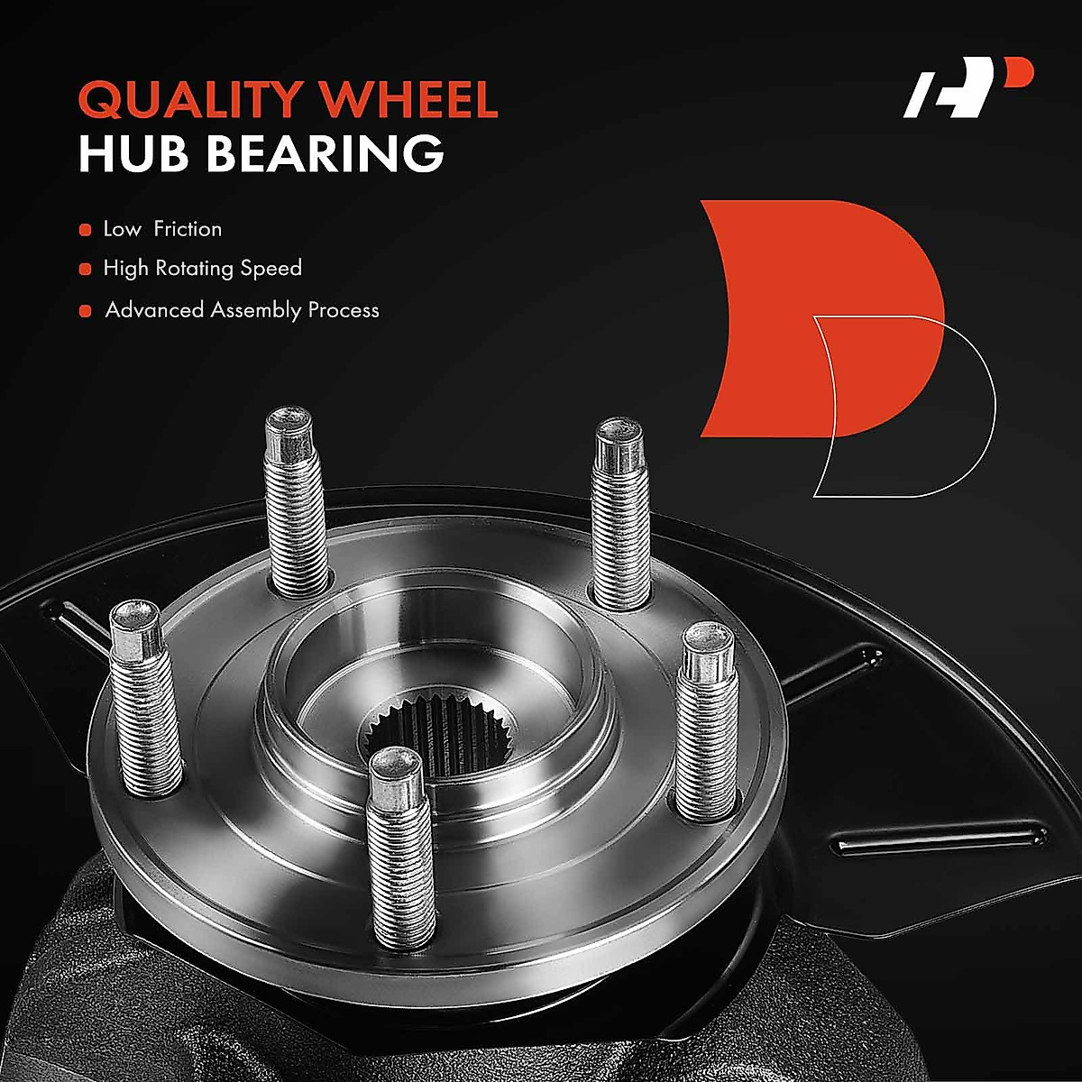 A-Premium 2 x Front Steering Knuckle & Wheel Bearing Hub Assembly Compatible with Ford Escape 05-12, Mazda Tribute 05-06/08-11, Mercury Mariner 05-11, w/5-Lug, Replace # 5L8Z3K185BA, 5L8Z3K186BA