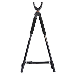 Vanguard Quest B62 Bi Pod with Rotating Removable U Shaped Yoke, Quick Flip Leg Locks, Foam Hand Grips , Black