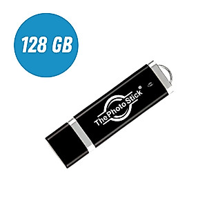 ThePhotoStick 128GB - usb, Easy, One Click Photo and Video Backup