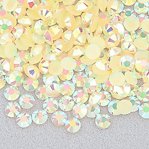2mm 3mm 4mm 5mm Transparent Light Purple AB Rhinestone Flat Back Resin Crystal Stones Non Hot Fix Jelly Strass
