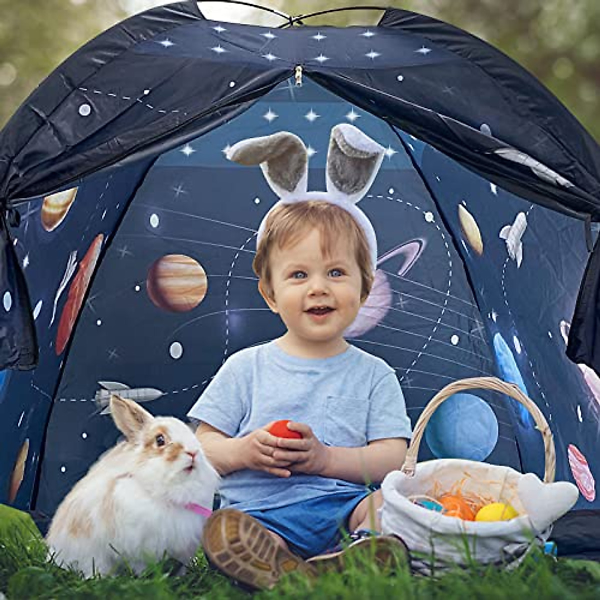 Gentle Monster Space Play Tent for Kids, Indoor Universe & World Playhouse for Boys, Imaginative Gift for Toddlers & Children 3 4 Years Old, Up - 47 x 47 x 43 Inch
