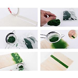 KAEZDD 30g (1oz) of 10mm coffee static grass terrain powder, ideal for fairy garden miniatures, landscapes, artificial sand table modeling, and model railway layouts