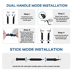 AMVR Gorilla Tag Long Arms Beat Saber Handles for Oculus Quest 2/Quest/Rift S, VR Controller Extension Grip Accessories 2 in 1 Sticks Attachment to Enhance VR Experience, Reinforcement with Tie Wraps