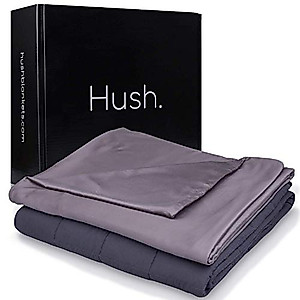 Hush Iced 2.0 Cooling Weighted Blanket | Original Luxury Weighted Blanket | 100% Bamboo Cover W/ Non-Toxic Glass Sand | Duvet Cover Included