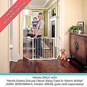 Toddleroo by North States 6 Bar Extension for Deluxe Décor Gate: Adjust your gate to fit your space. Add up to six extensions. No tools required. (Adds 15" width, Warm White)