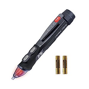 CEM AC-15EX Voltage Tester,Non-Contact Volt Tester, with Dual Range AC 12V-1000V/100V-1000V, Live/Null Wire Tester, Buzzer Alarm, Wire Breakpoint Finder, Flashlight, Ex ib IIB T4 (ATEX)