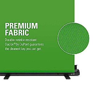 Elgato Green Screen - Collapsible Chroma Key Backdrop, Wrinkle-Resistant Fabric and Ultra-Quick Setup for background removal for Streaming, Video Conferencing, on Instagram, TikTok, Zoom, Teams, OBS