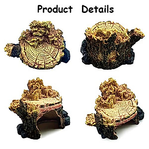 Reptile Hideout Cave,Lizard Hiding Cave Resin Rock Hideaway Habitat Aquarium Decor for Amphibians Lizard Hermit Crab Gecko Spider Frog Betta Fish Crayfish