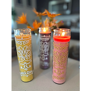 State & Water Encanto Inspired Butterfly Decals for Prayer Candles, 8 Pack (4 White, 4 Gold), fits 8 inch Tall Glass jar (not Included)