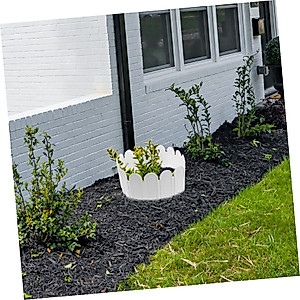 Happyyami 10 Pcs Outdoor Pet Fence Botanical Decor White Fence Pet Fences Garden Edging Plastic Fence Edgings Small Fence for Garden Dog Fence Outdoor Decorative Landscape Border Fringe Lawn