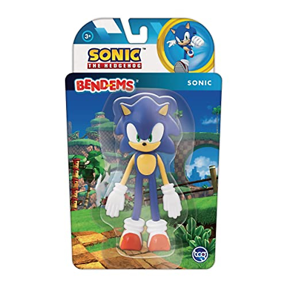 Bend-Ems Sonic The Hedgehog Bendable Action Figure Poseable PVC Toy for Fans & Collectors