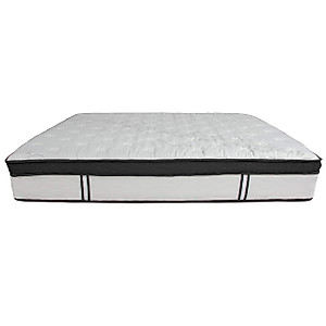 EMMA + OLIVER Astor 12 Inch CertiPUR-US Certified Memory Foam Pocket Spring Mattress, King Mattress in a Box