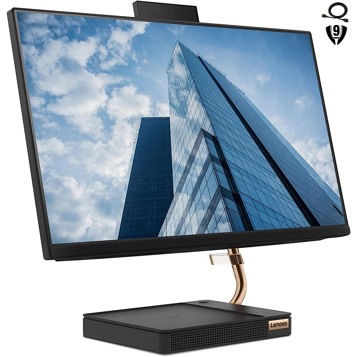 Lenovo Ideacentre A540 All-in-One, 23.8" FHD Desktop, AMD Ryzen 5 Pro 4650GE, 8GB RAM 256GB PCIe SSD, Webcam, Wi-Fi, Wireless Keyboard & Mouse, Windows 10 Pro, Black