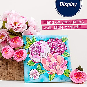 Faber-Castell Paint by Number Watercolor Bold Floral - Adult Paint by Number Kit on Canvas - DIY Flower Painting