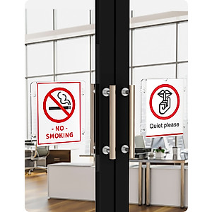 NIUBEE Acrylic Window Sign Holder 8.5×11 Inch with 4 Suction Cups for Glass Window Wall Mount, Advertise Display Office Store Promotion Picture Frame for Mall, Office, Home, Restaurant (2 Pack)