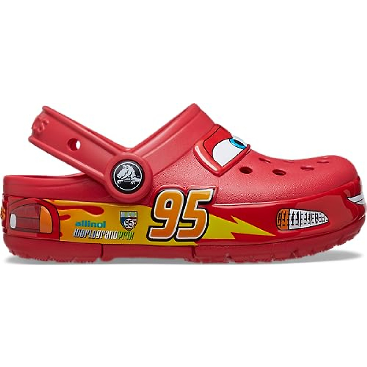 Crocs Crocband Cars Lightning McQueen Clogs, Light Up Shoes, Red, 11 US Unisex Little Kid