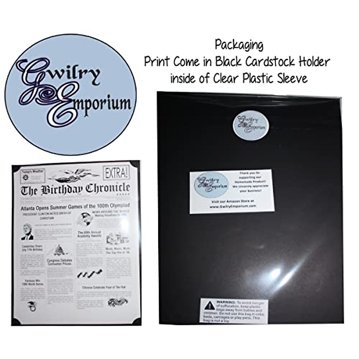 Customized Persona lHistorical Birthday Newspaper Chronical Art Print for the Day You Were Born from 1900 to 2015