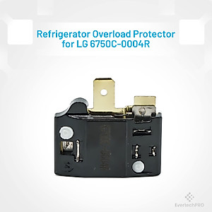 EvertechPRO Refrigerator Overload Protector Replacement for LG 6750C-0004R 1268273 PS3529535