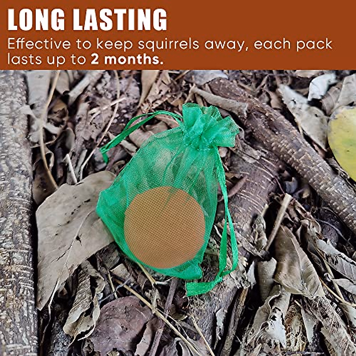 SEEKBIT 10 Pack Squirrel Repellent | Repels Chipmunk Rodent Mice | Peppermint Oil Attic, Garden Squirrels Deterrent | Car Engines Under Hood Pest Repeller | Waterproof Long Lasting, Bags