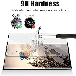 [2+2Pack] Galaxy Note 10 Plus Screen Protector and Camera Lens Film-9H hardness Tempered Glass-Support Fingerprint Unlock-Bubble Free-for Samsung Galaxy Note 10 Plus 5G(6.8") HD Clear Screen Protector