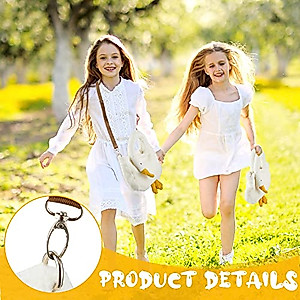 Chunful Goose Bag Cute Plush Goose Bag Lambswool Fur Goose Tote Handbag Crossbody Bag Funny Novelty Goose Bag Fuzzy Bag Soft Shoulder Bag with Removable Cross-body Bag Strap for Women Girls Gift