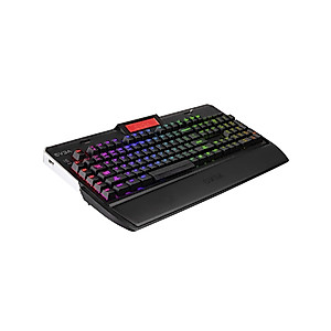EVGA Z10 RGB Gaming Keyboard, RGB Backlit LED, Mechanical Brown Switches, Onboard LCD Display, Macro Gaming Keys