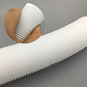 YIOVVOM 1-1/4 Inch Angle Simple Flexible and Expandable Drain Pipe Tube S Trap, Universal Plastic Angle Simple Extension Tube for Kitchen Bathroom Sink Sewer Drain Wash Basin Bathroom Sink Tube