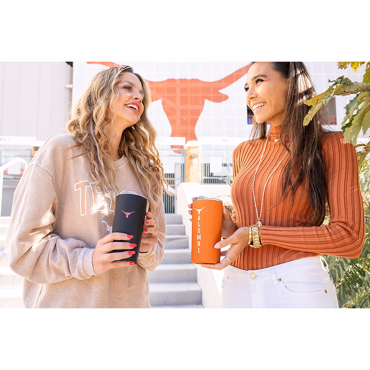 Decorvo Officially Licensed Collegiate Stainless Steel Tumbler - Double Walled Insulated Travel Thermos with Slide Lid - 18 oz (Alabama Logo - Black)