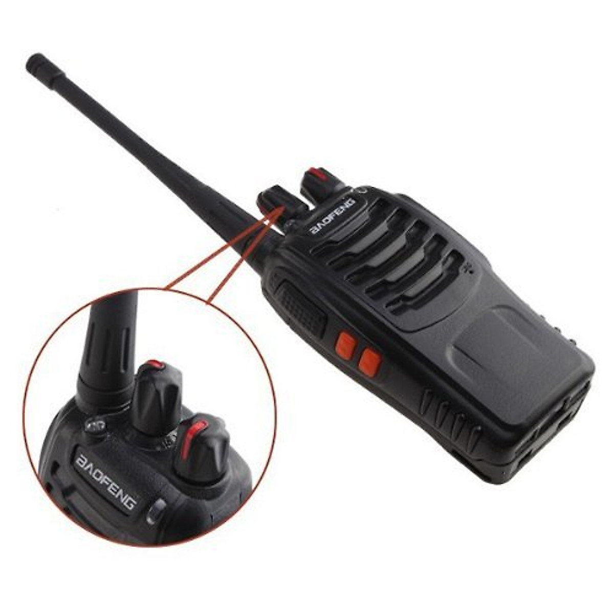 BaoFeng Twin Pack BF-888S UHF FM Transceiver High Illumination Flashlight Walkie Talkie Two-Way Radio