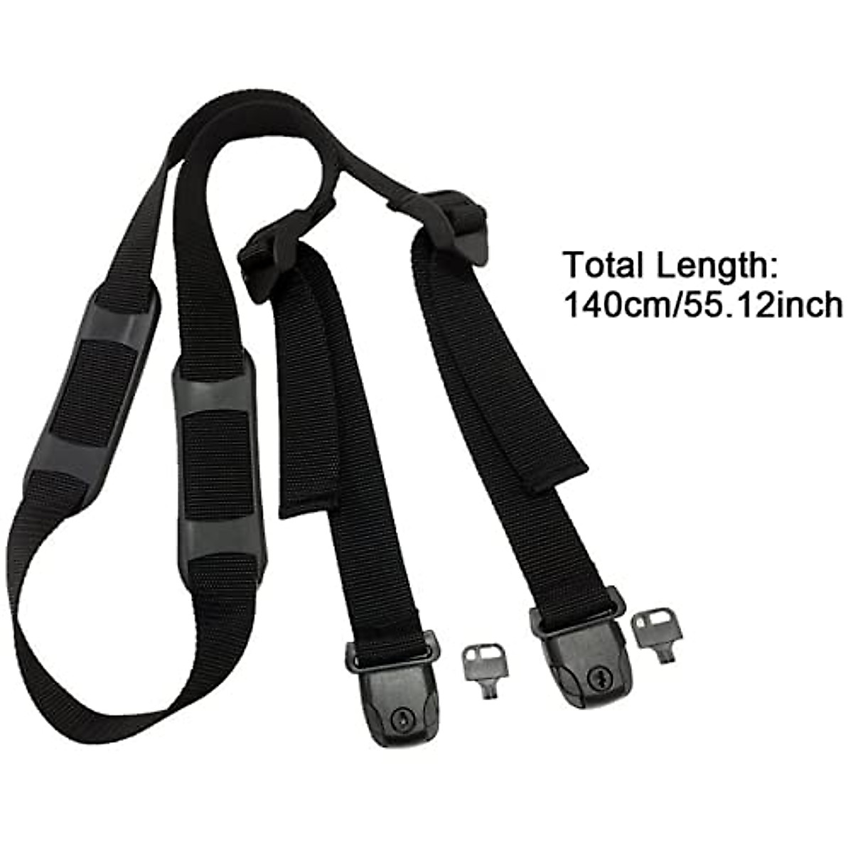 FKUMLUN Trash Can Lid Lock, Adjustable Dustbins Secure Lock Straps,with Mount Screws & Buckle Keys for Outdoor Garbage Cans