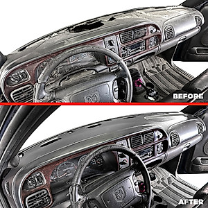 DashSkin American Made (NOT Made in China!) Molded Dash Cover Cap Compatible with 1998 1999 2000 2001 Dodge Ram 1500 (98-02 Ram 2500/3500) in Mist Grey