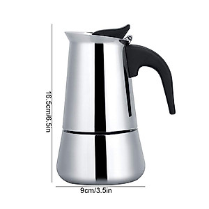 QANYEGN Coffee Pot, Portable Stainless Steel Coffee Maker, Percolator Coffee Brewer Kele Pot, Stove Top Tea Maker(200ml)