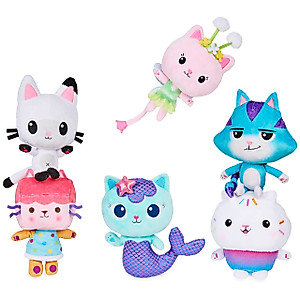 Gabby's Dollhouse, 8-inch Mercat Purr-ific Plush Toy, Kids Toys for Ages 3 and up