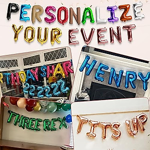 HOUSE OF PARTY Will You Be My Girlfriend Balloons 16 Inch - 13 Colors of Custom Letter Balloons | Personalized Foil Balloon Letters for Easter Party Decorations, Graduation and Birthday Decorations