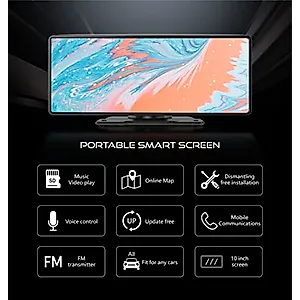 Coral RX10 Newest 10.26-inch Wireless Carplay/AirPlay & Android Auto/Cast Navigation Infotainment Car Stereo, Supporting Bluetooth, AUX, FM Transmitter & All Cars Trucks (RX10)